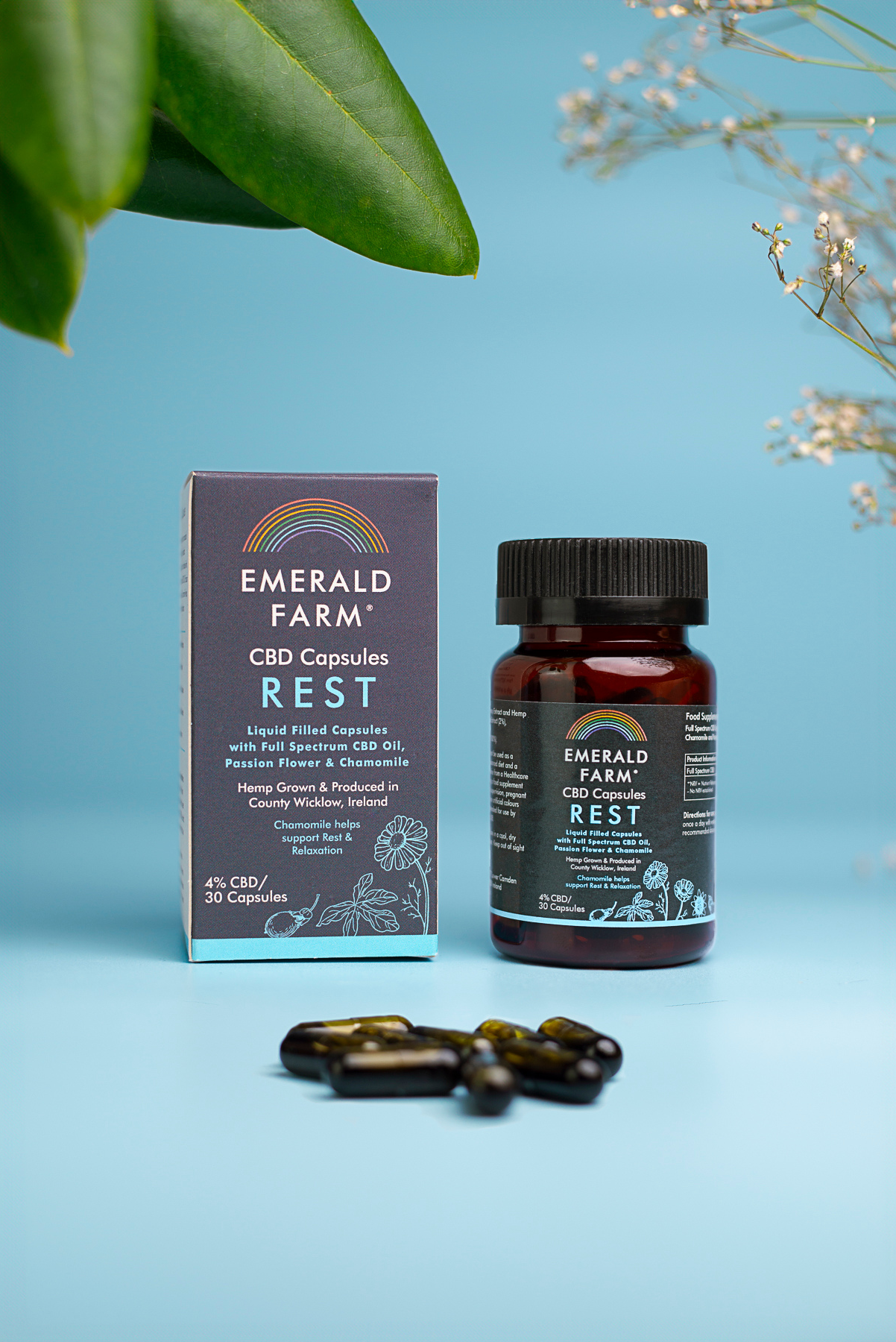 REST Liquid Filled CBD Capsules – Emerald Farm